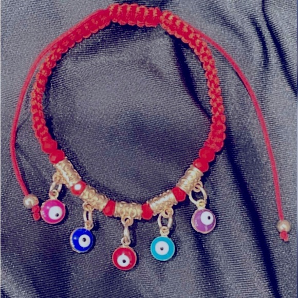 Jewelry | Red Mal De Ojo Evil Eye Protection Bracelets With 5 Evil Eyes ...